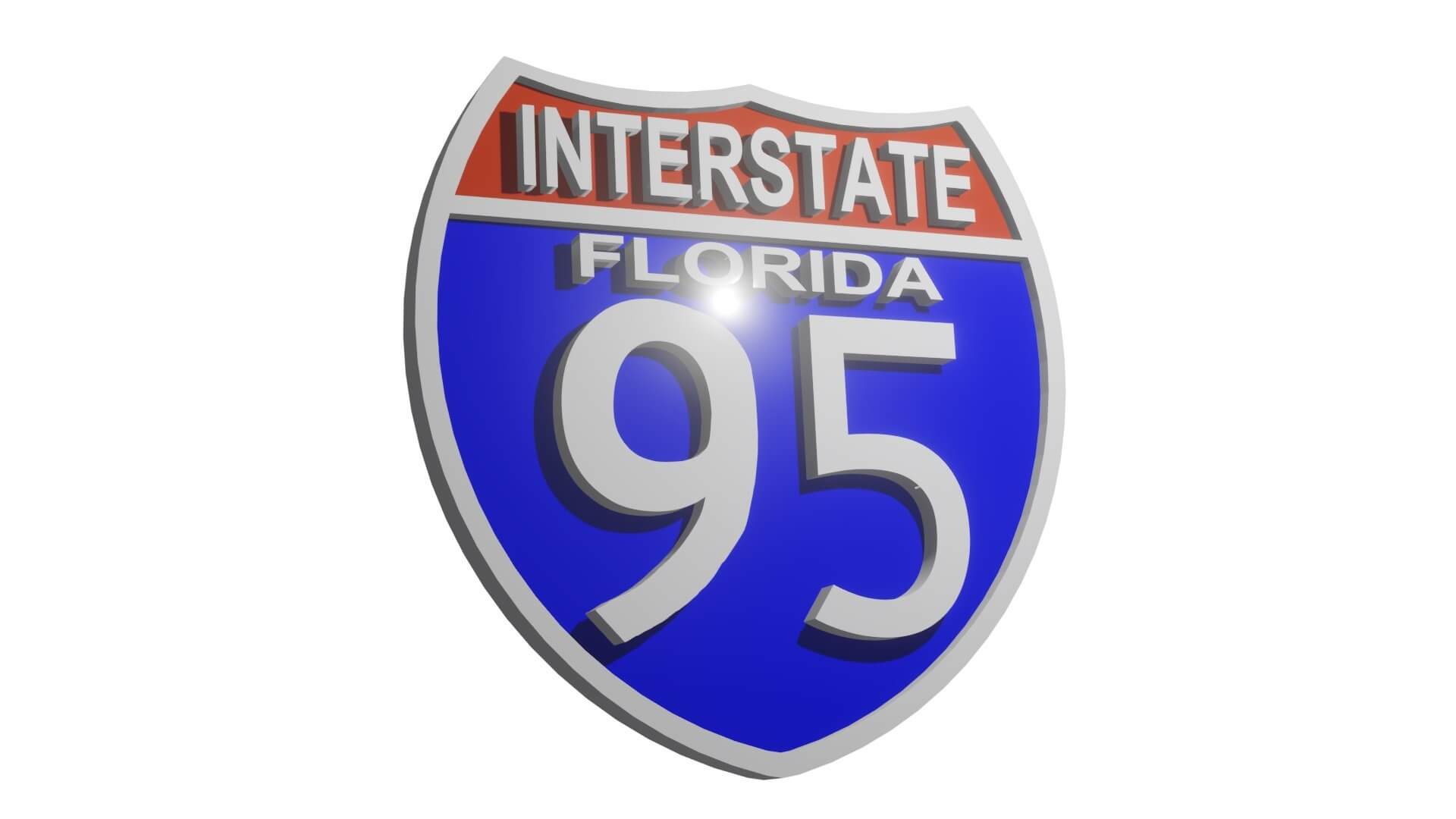 Interstate Florida 95 SIgn - 3D Model by RogerDS