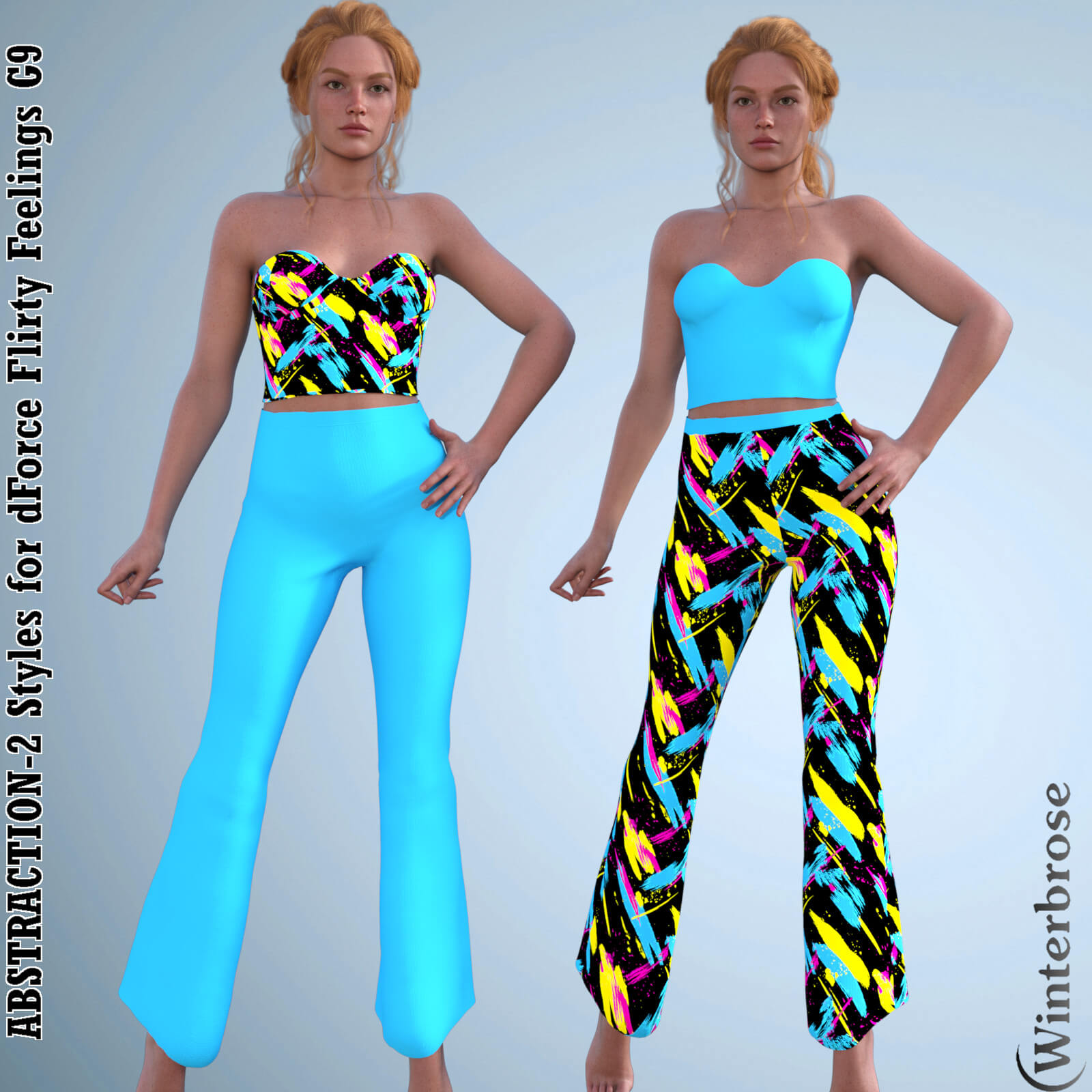 Abstraction Styles 2 for DForce Flirty Feelings G9 - Daz Content by rolow