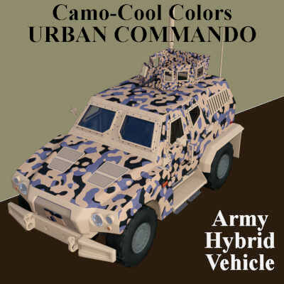 Camo-Cool Colors Urban Commando 053 - Army Hybrid Vehicle DS Free 3D ...