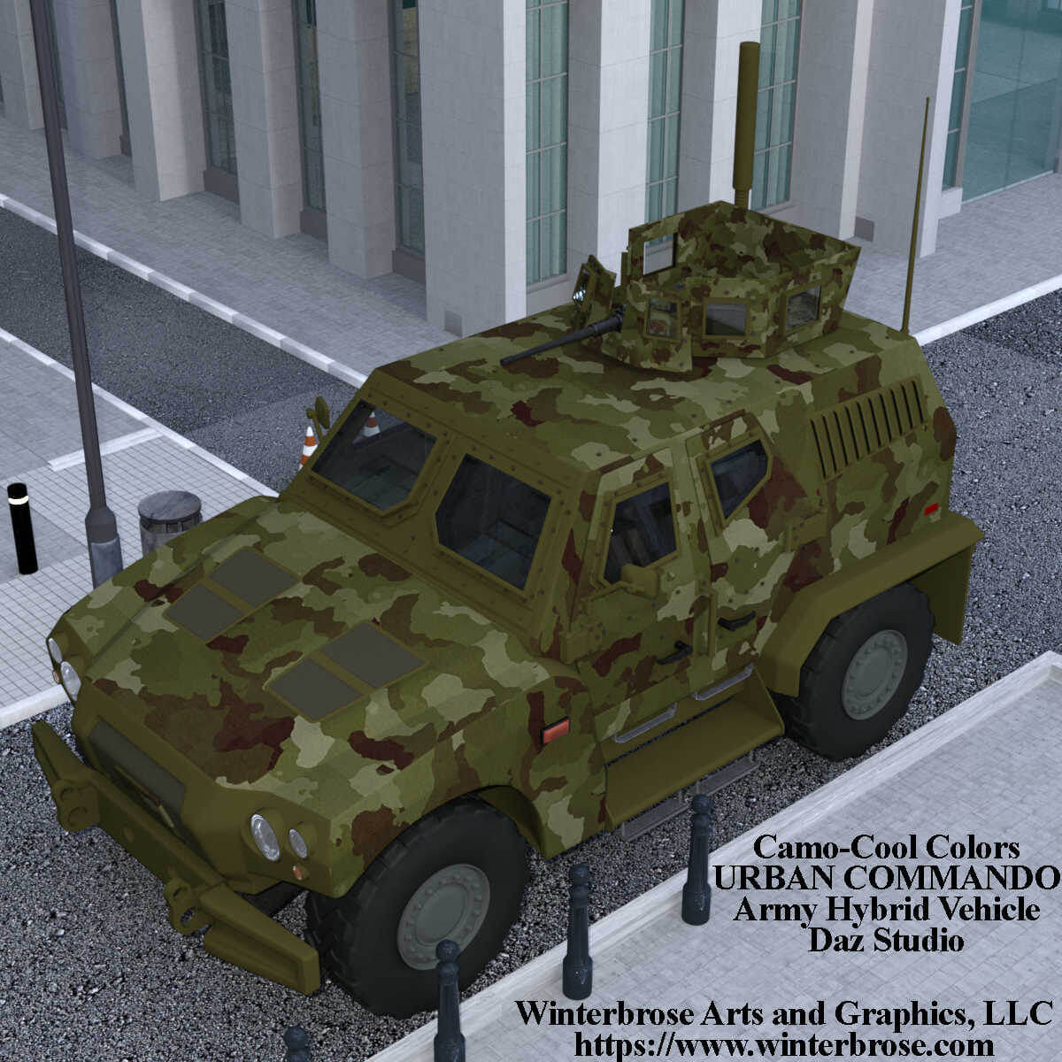 Camo-Cool Colors Urban Commando B1 - Army Hybrid Vehicle DS 3D Material ...