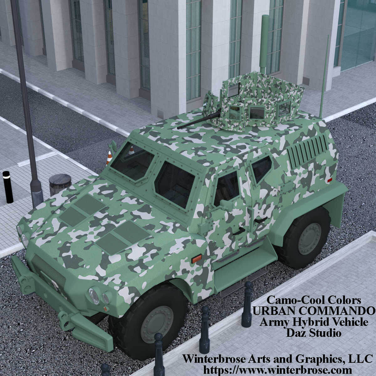 Camo-Cool Colors Urban Commando B1 - Army Hybrid Vehicle DS 3D Material ...