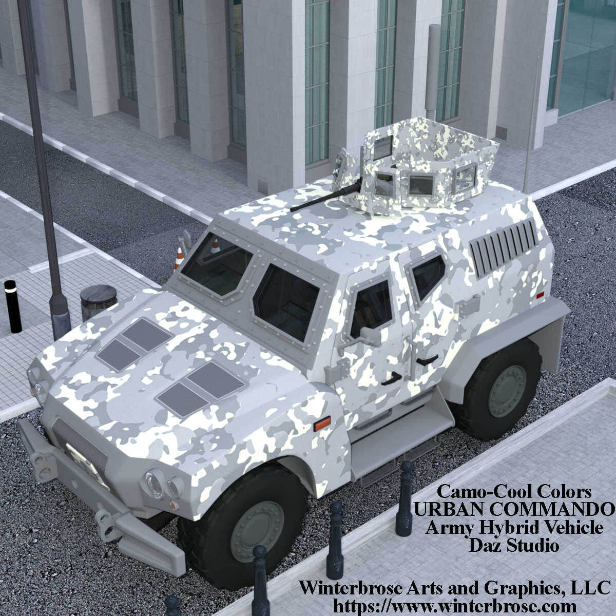 Camo-Cool Colors Urban Commando B1 - Army Hybrid Vehicle DS 3D Material ...