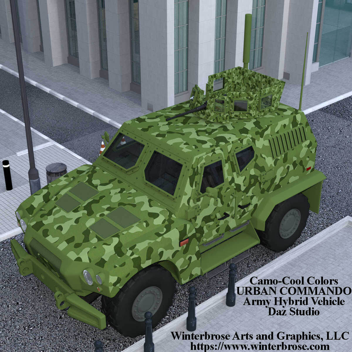 Camo-Cool Colors Urban Commando B1 - Army Hybrid Vehicle DS 3D Material ...