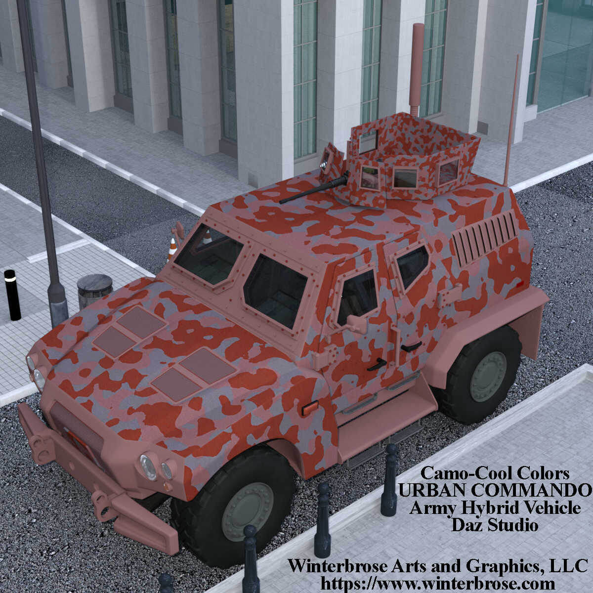 Camo-Cool Colors Urban Commando B2 - Army Hybrid Vehicle DS 3D Material ...