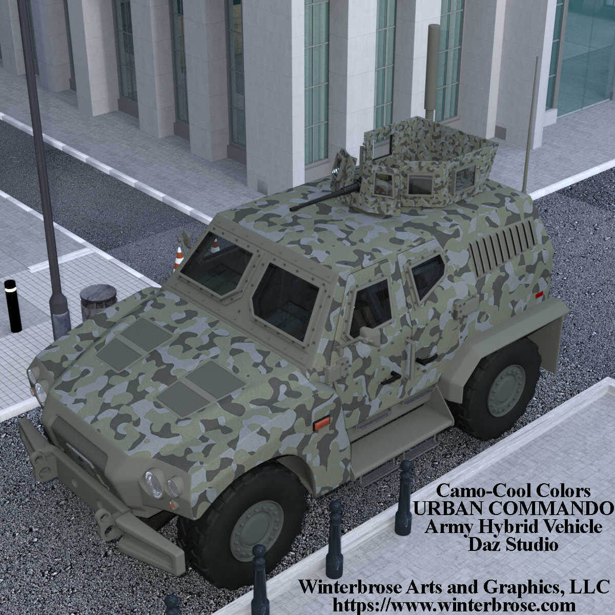 Camo-Cool Colors Urban Commando B2 - Army Hybrid Vehicle DS 3D Material ...