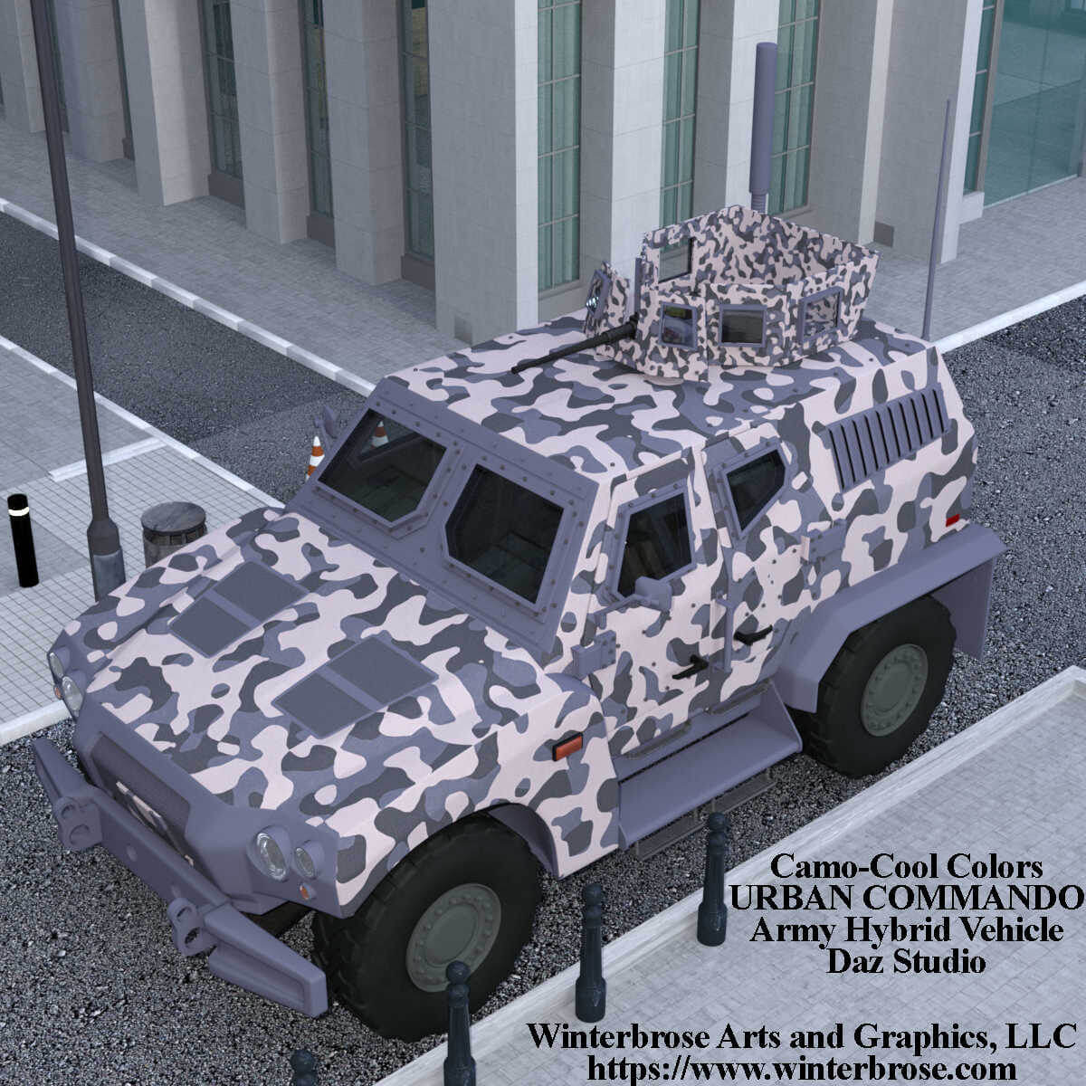 Camo-Cool Colors Urban Commando B2 - Army Hybrid Vehicle DS 3D Material ...