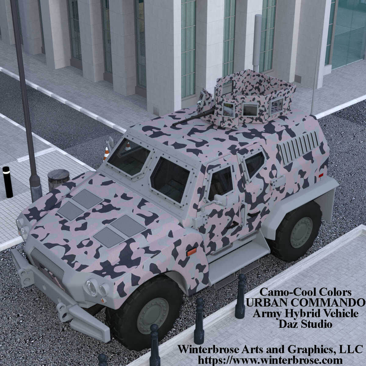 Camo-Cool Colors Urban Commando B2 - Army Hybrid Vehicle DS 3D Material ...