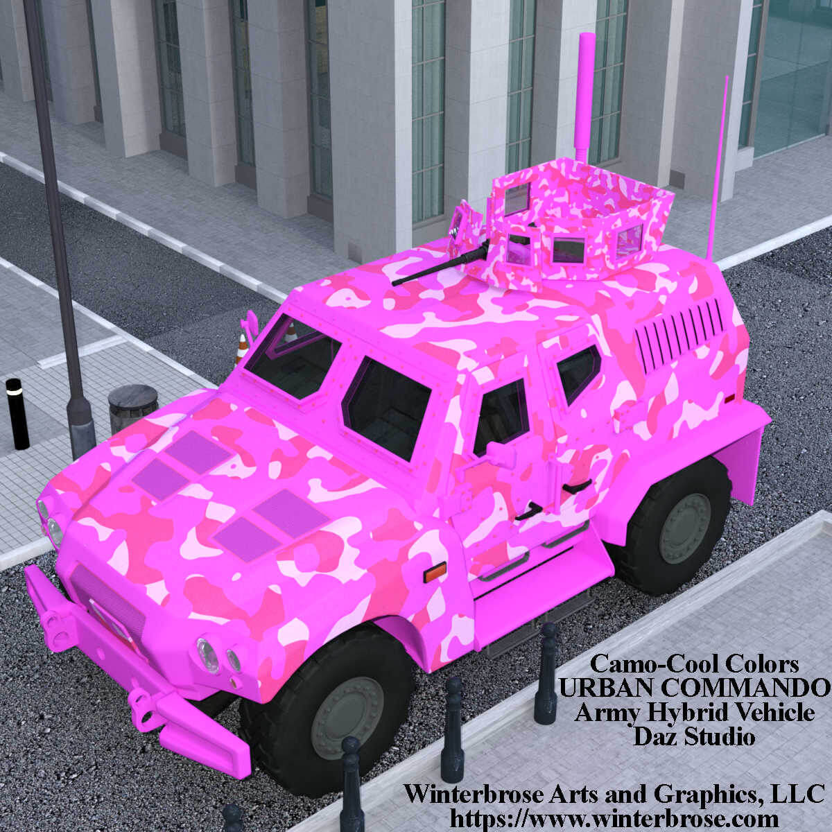 Camo-Cool Colors Urban Commando B2 - Army Hybrid Vehicle DS 3D Material ...