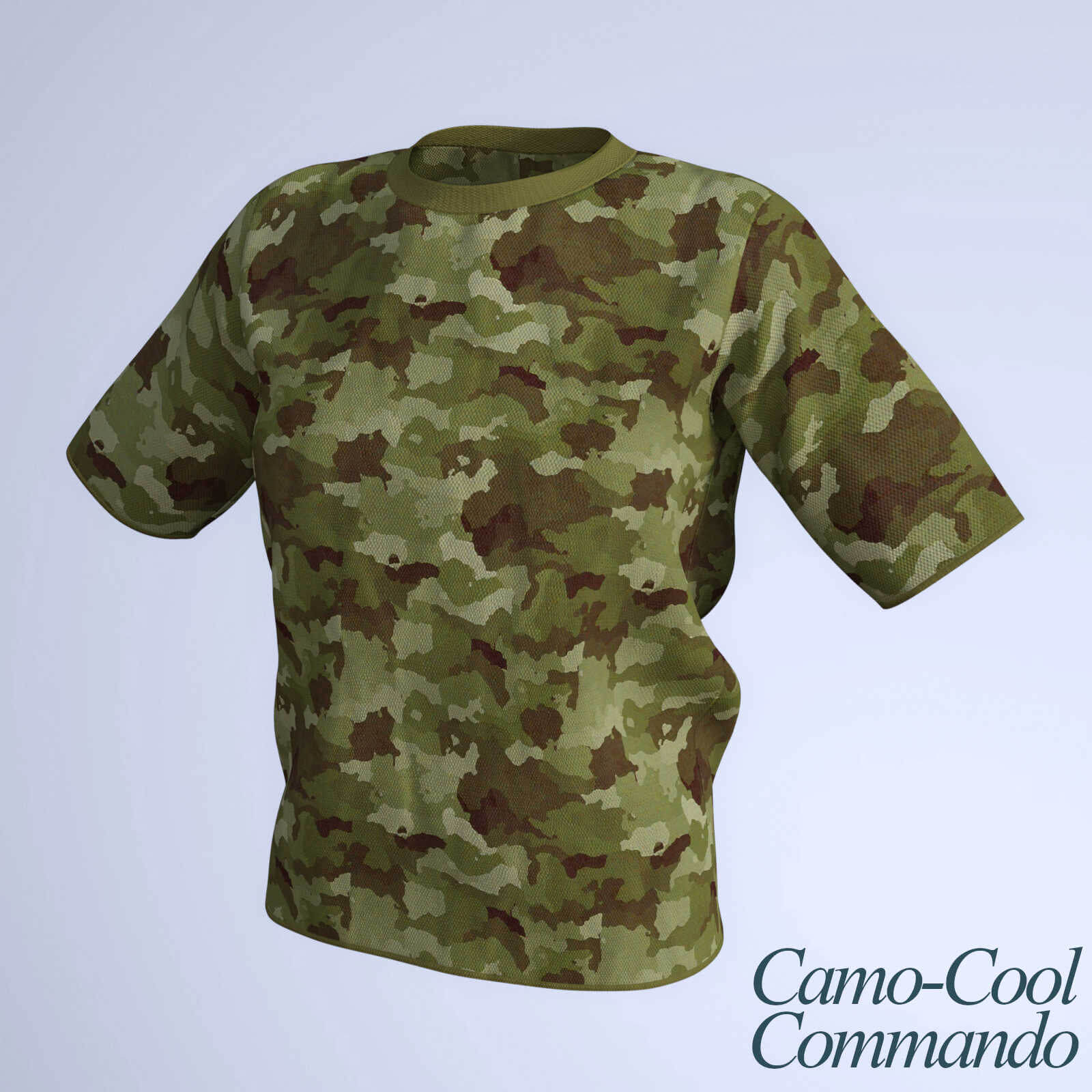Camo-Cool Commando for dForce Basic T-Shirt for Genesis 8/9 3D Material ...