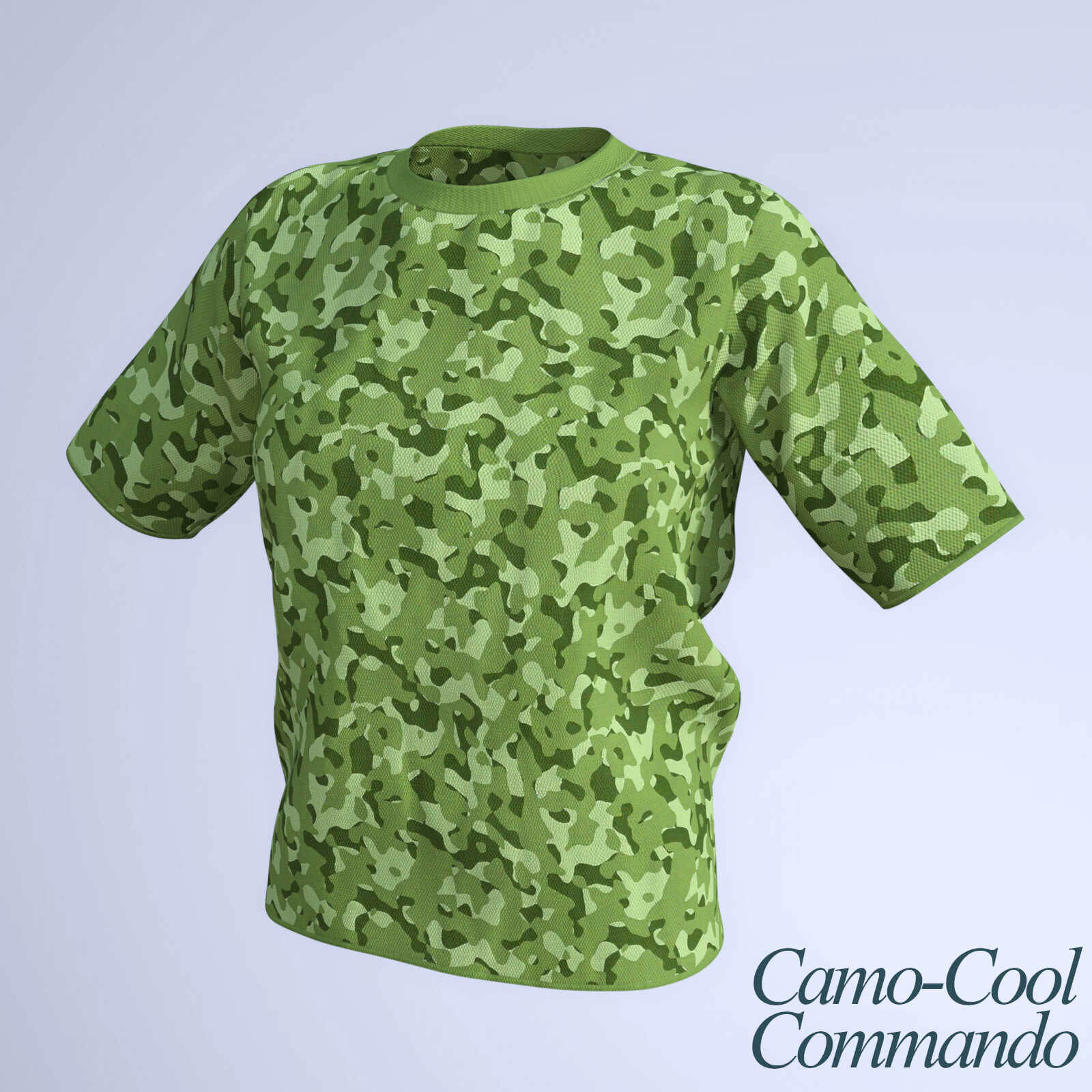 Camo-Cool Commando for dForce Basic T-Shirt for Genesis 8/9 3D Material ...
