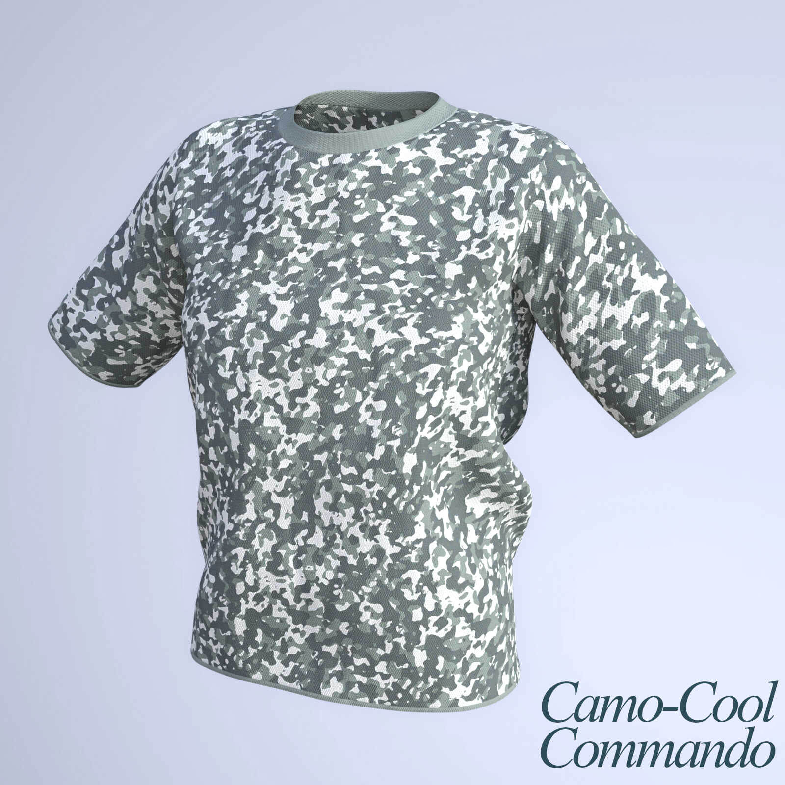 Camo-Cool Commando for dForce Basic T-Shirt for Genesis 8/9 3D Material ...