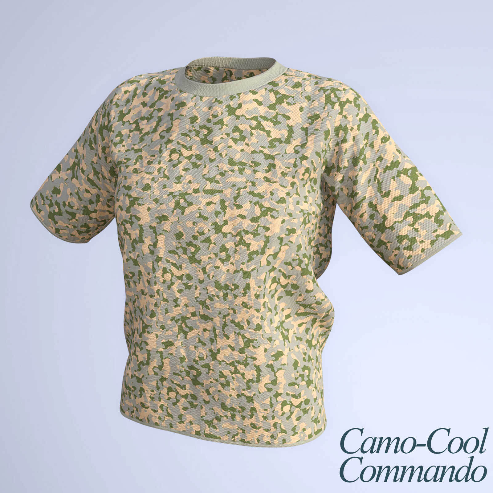 Camo-Cool Commando for dForce Basic T-Shirt for Genesis 8/9 3D Material ...
