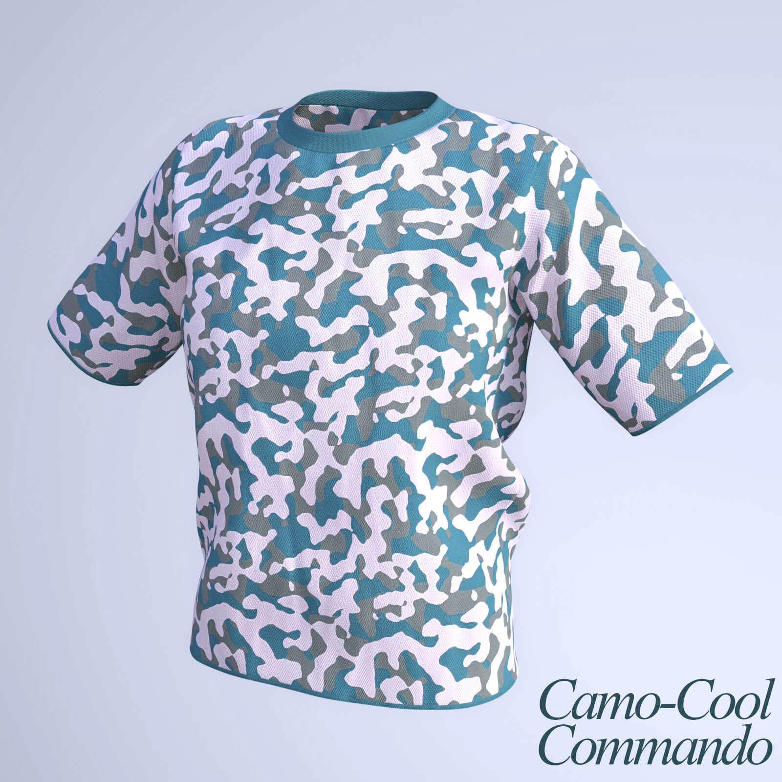 Camo-Cool Commando for dForce Basic T-Shirt for Genesis 8/9 3D Material ...