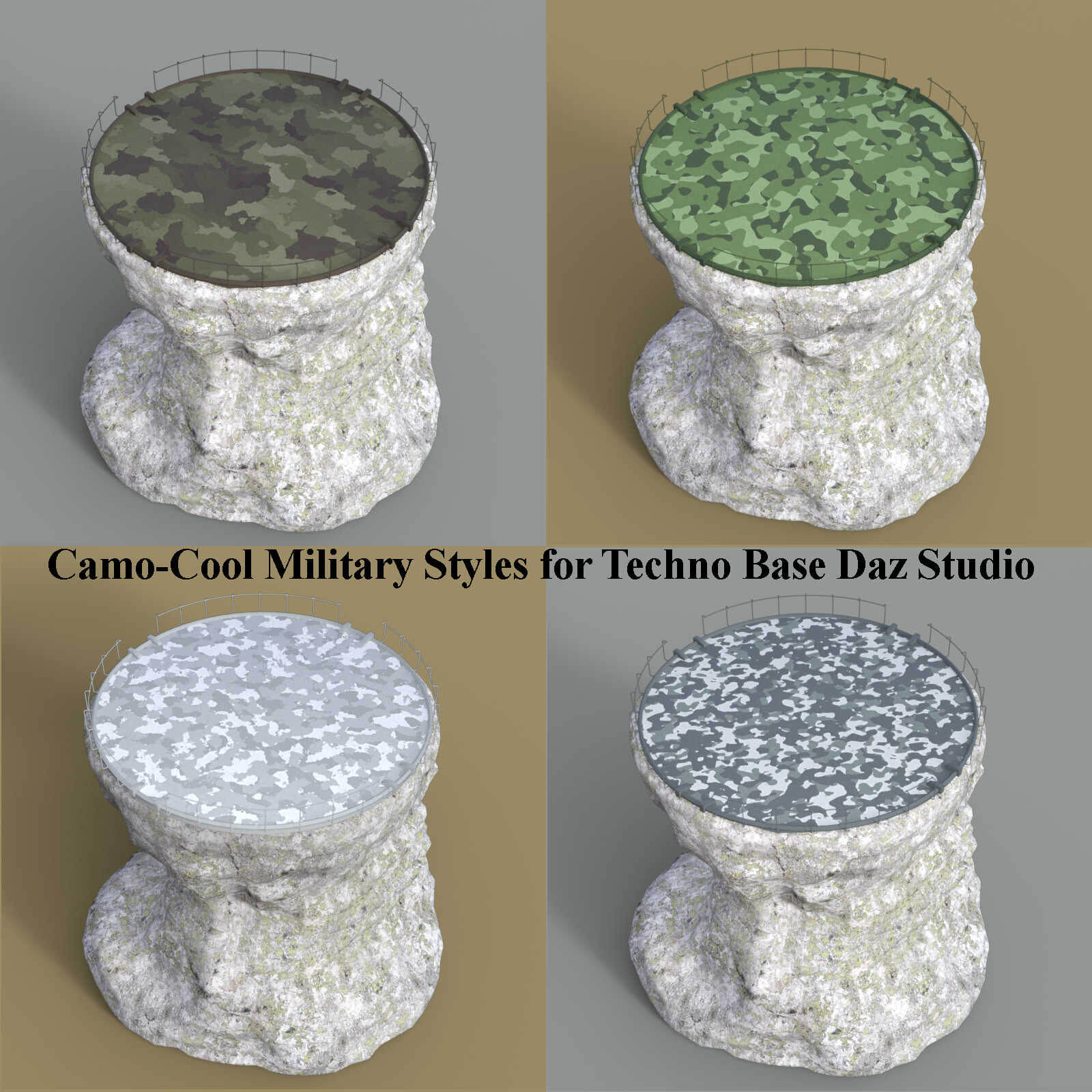 Camo-Cool Military for Techno Base in DAZ Studio 3D Material or Shader ...