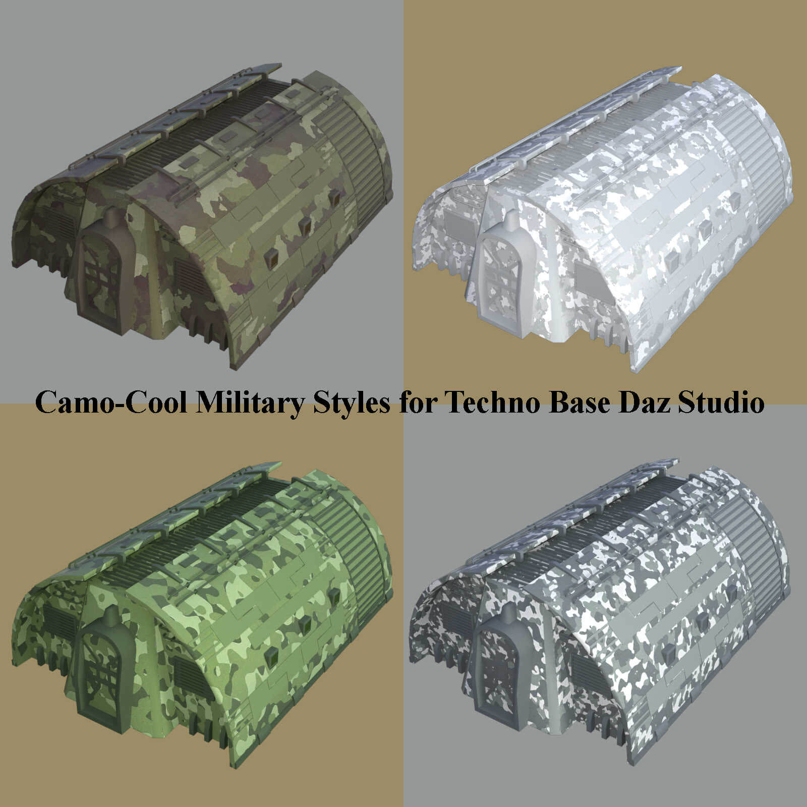 Camo-Cool Military for Techno Base in Poser 3D Material or Shader by rolow
