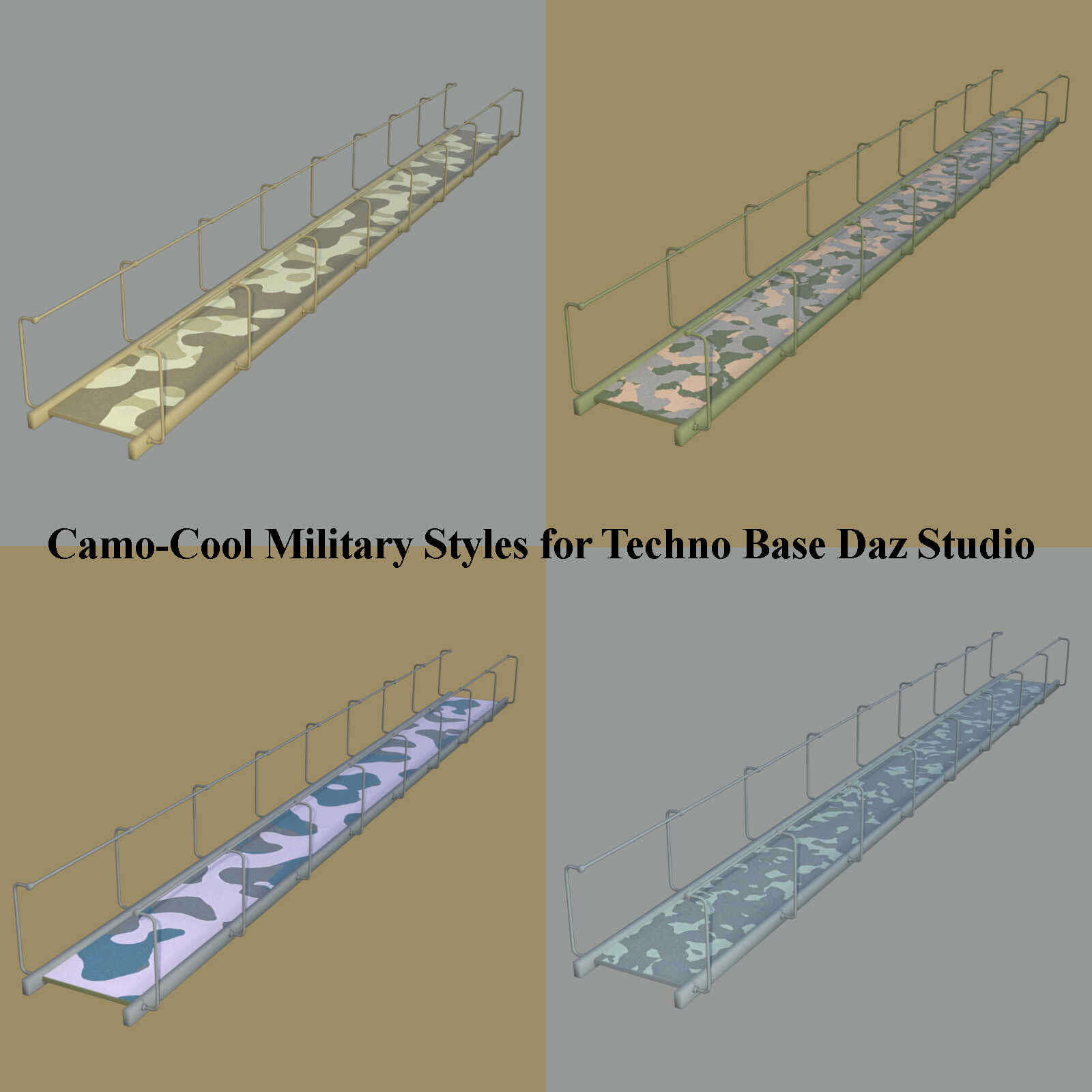 Camo-Cool Military for Techno Base in Poser 3D Material or Shader by rolow