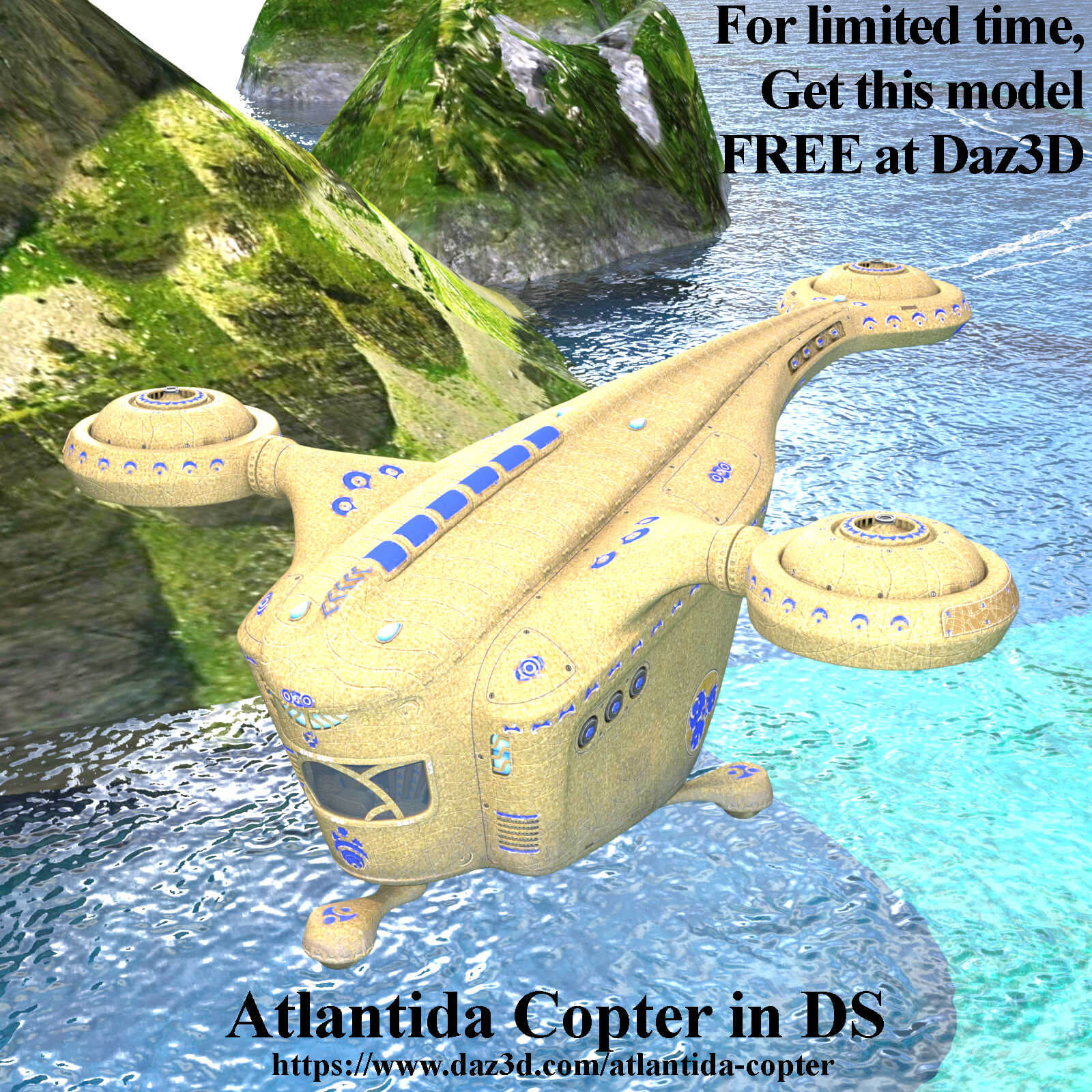 Camo-Cool Military Style-001 for Atlantida Copter DAZ Studio Free 3D ...