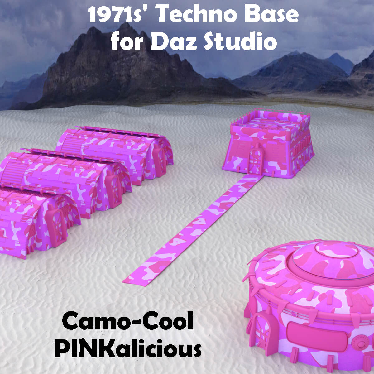 Camo-Cool Pink-Alicious Style for Techno Base in DAZ Studio Free 3D ...