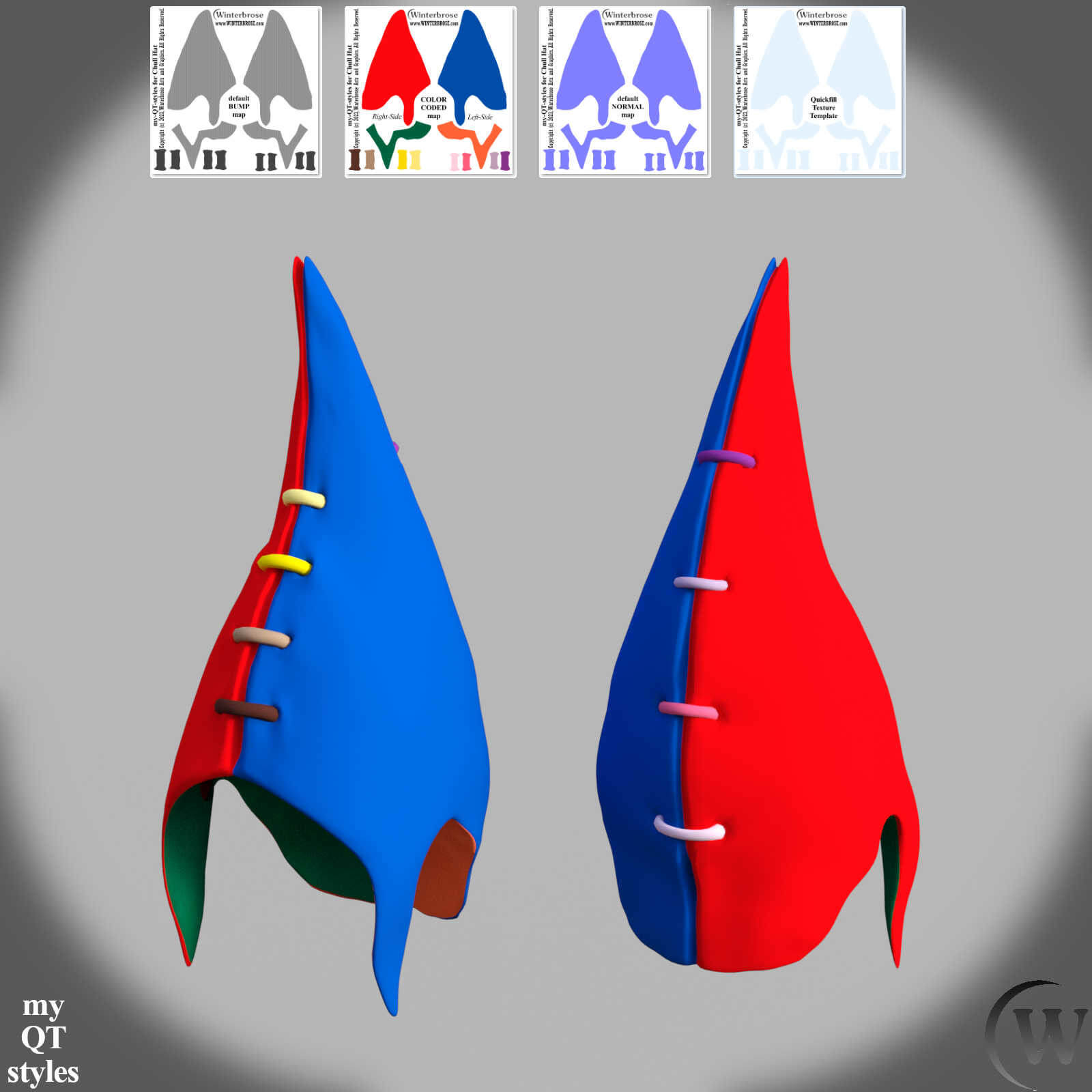 Chull Outfit my-QT-styles Designer Kit 3D Material or Shader by rolow