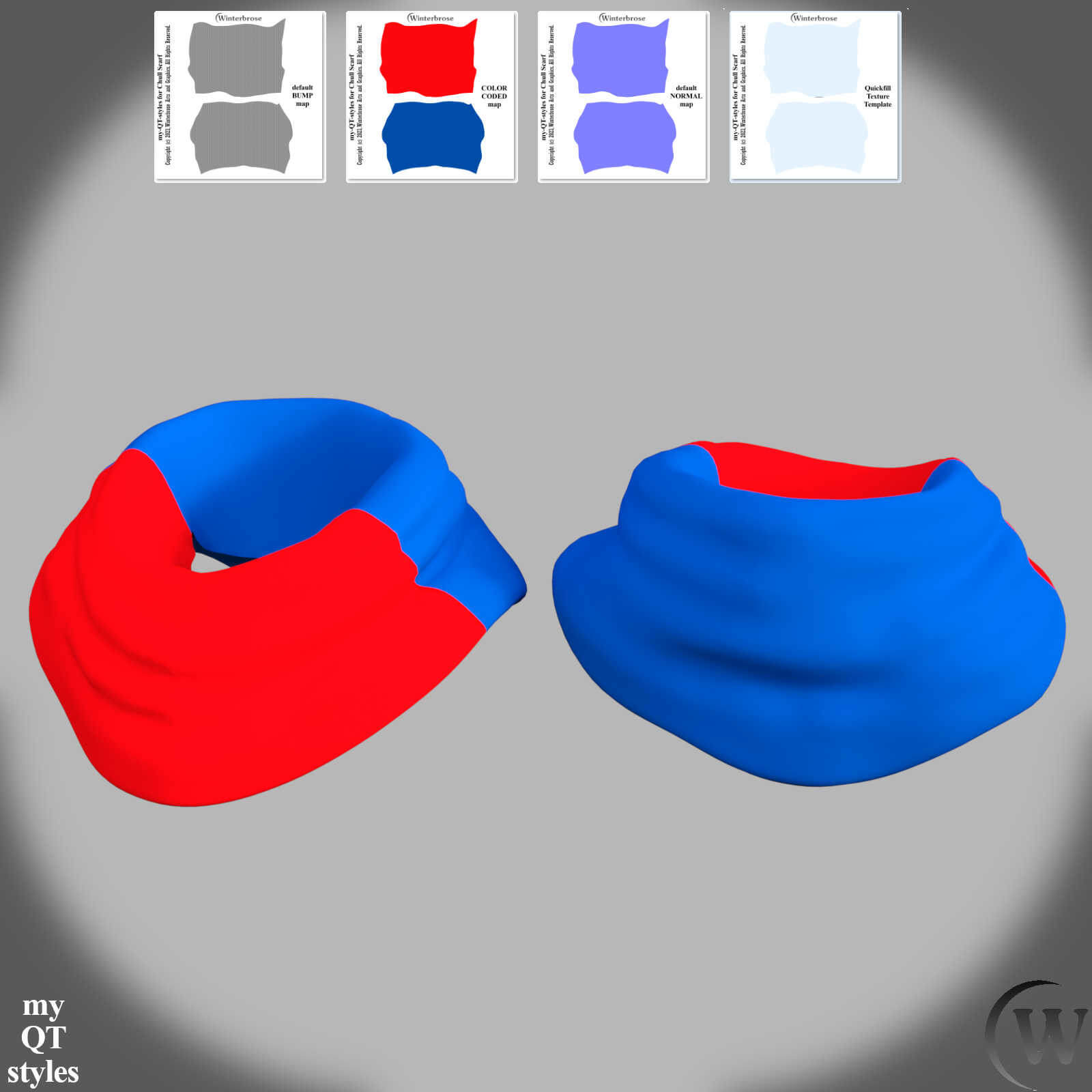 Chull Outfit my-QT-styles Designer Kit 3D Material or Shader by rolow