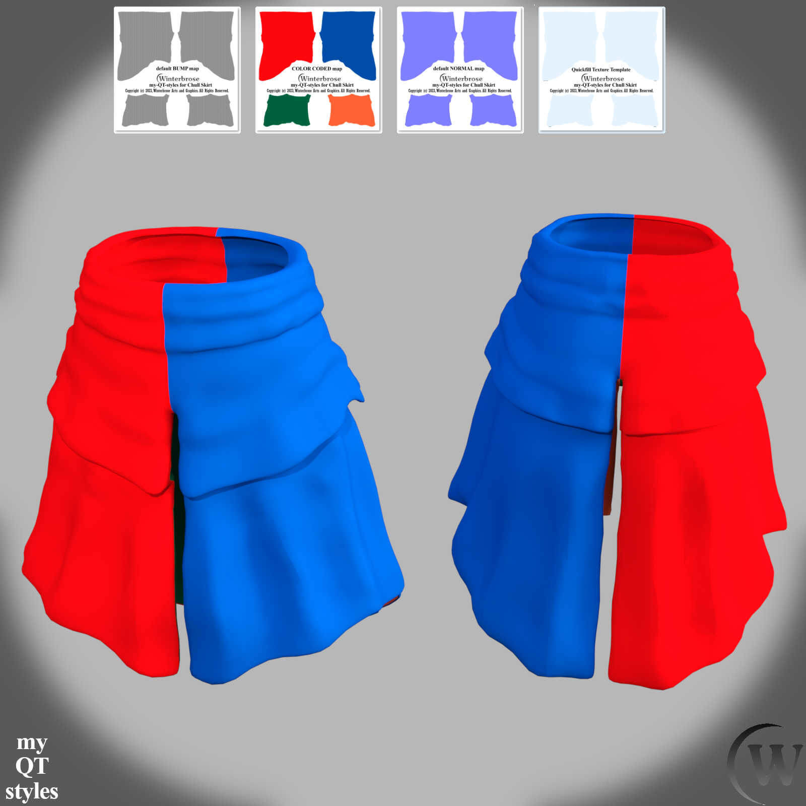 Chull Outfit my-QT-styles Designer Kit 3D Material or Shader by rolow