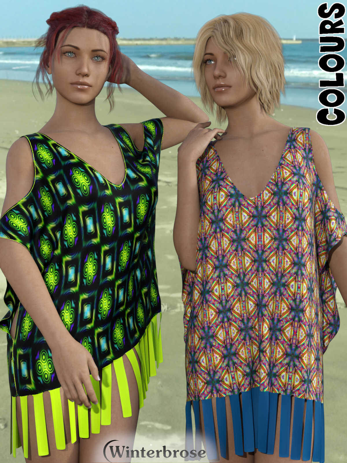 Colours Styles Complete for dForce Baggy Beach Dress G8F - Daz Content ...