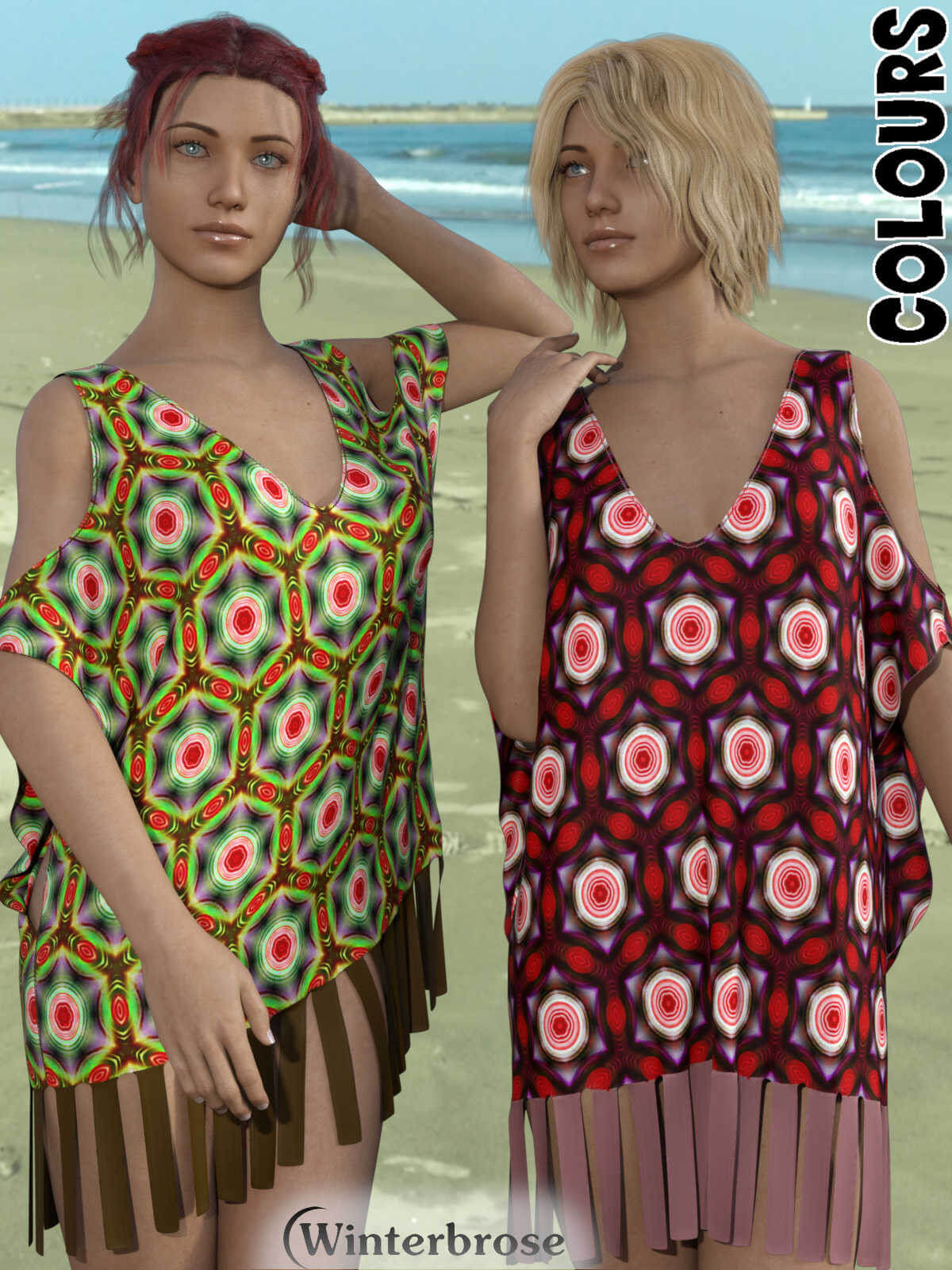 Colours Styles Complete for dForce Baggy Beach Dress G8F - Daz Content ...