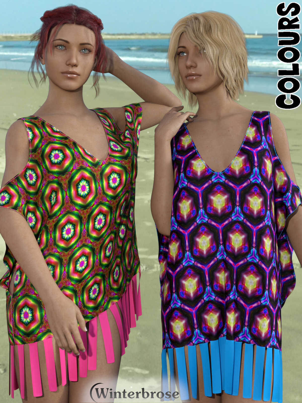 Colours Styles Complete for dForce Baggy Beach Dress G8F - Daz Content ...