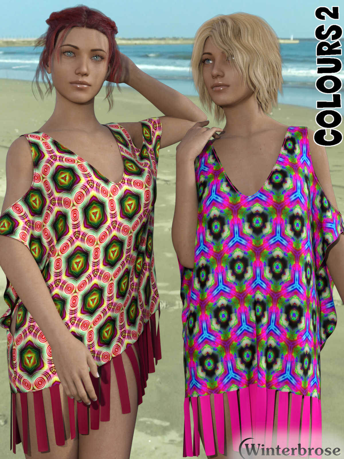 Colours Styles Complete for dForce Baggy Beach Dress G8F - Daz Content ...