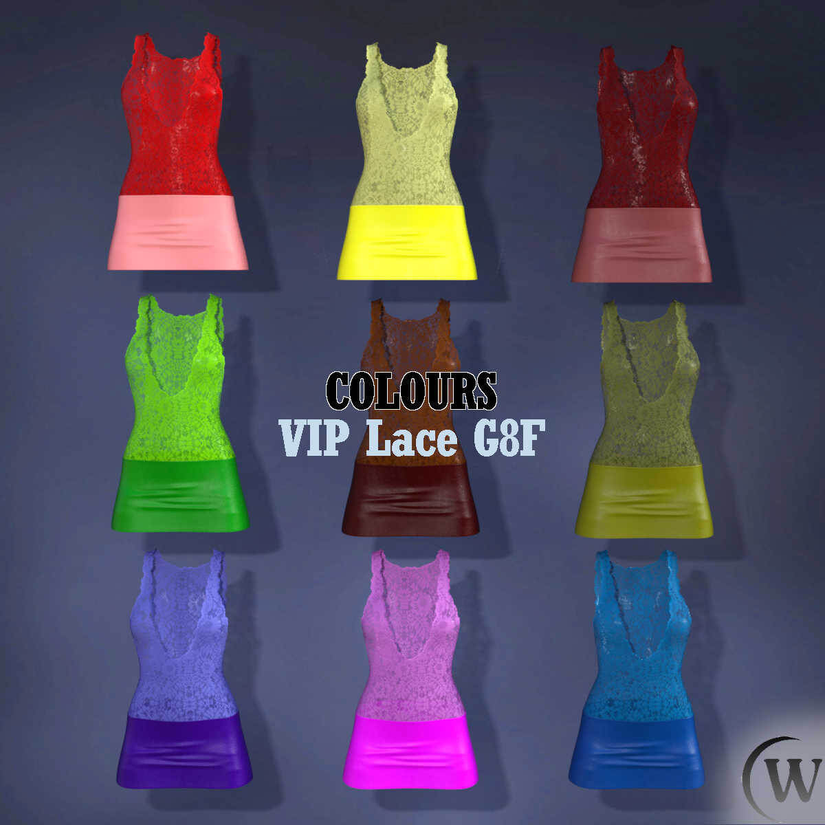 Colours Styles for VIP Lace G8F - Free Daz Content by rolow