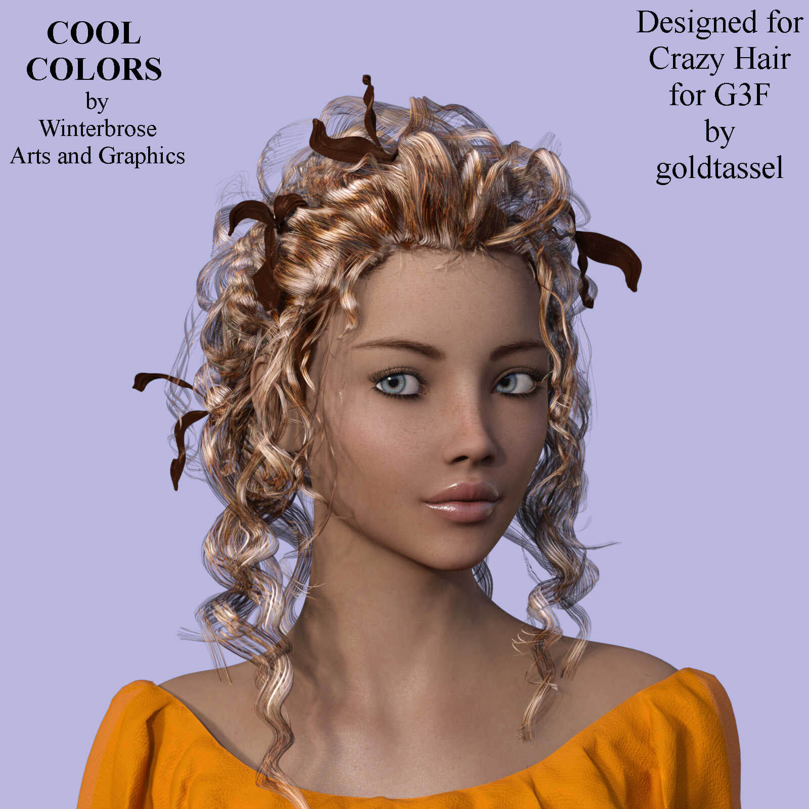 Cool Colors for Crazy Hair for Genesis 3 Female (G3F) in DS - 3D Material or Shader by rolow