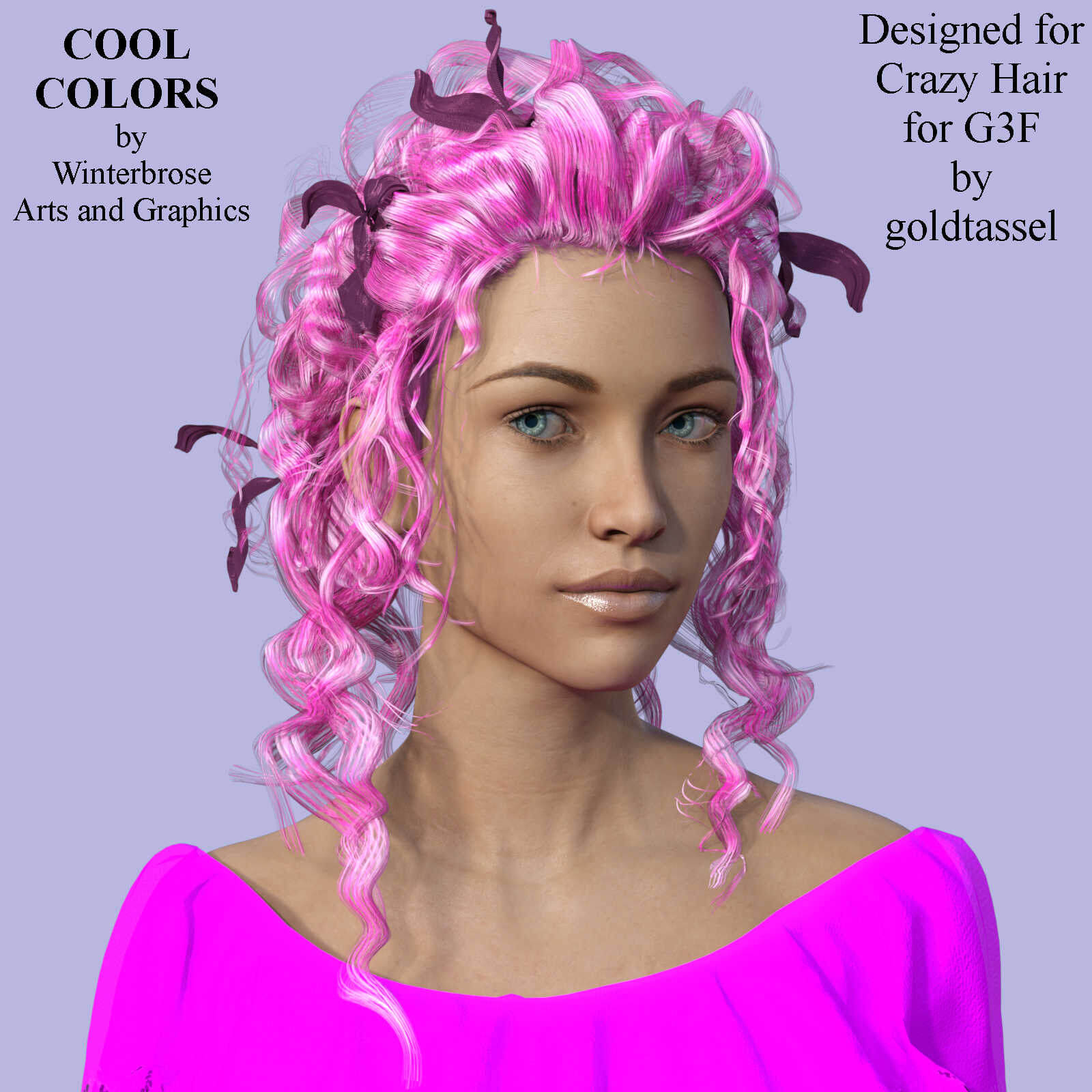 Cool Colors for Crazy Hair for Genesis 3 Female (G3F) in DS - 3D ...