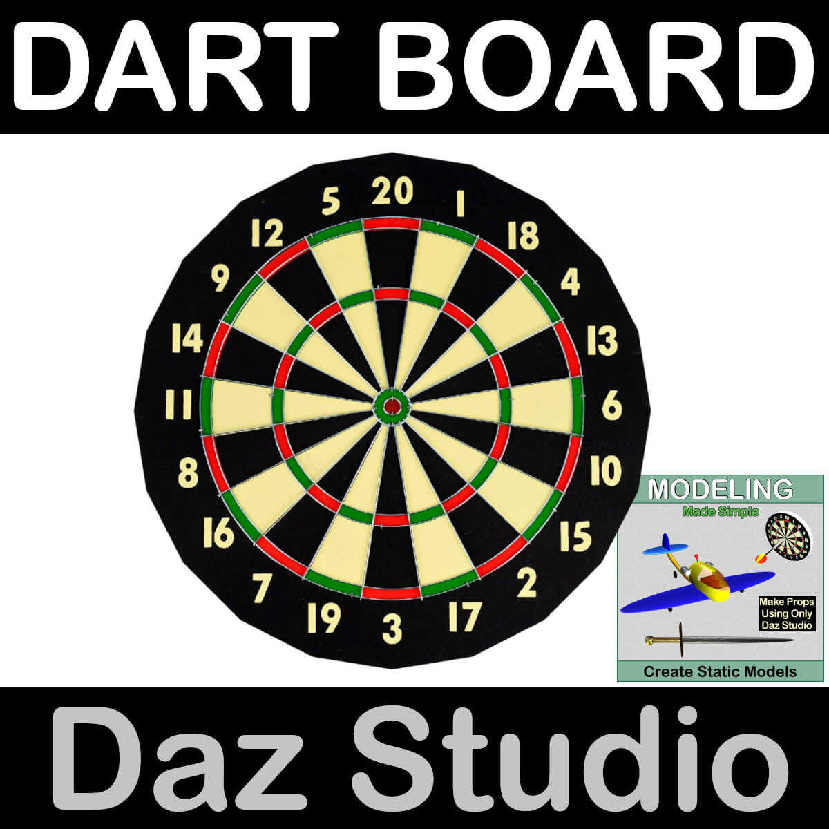 Classic Dart Board for DAZ Studio by rolow