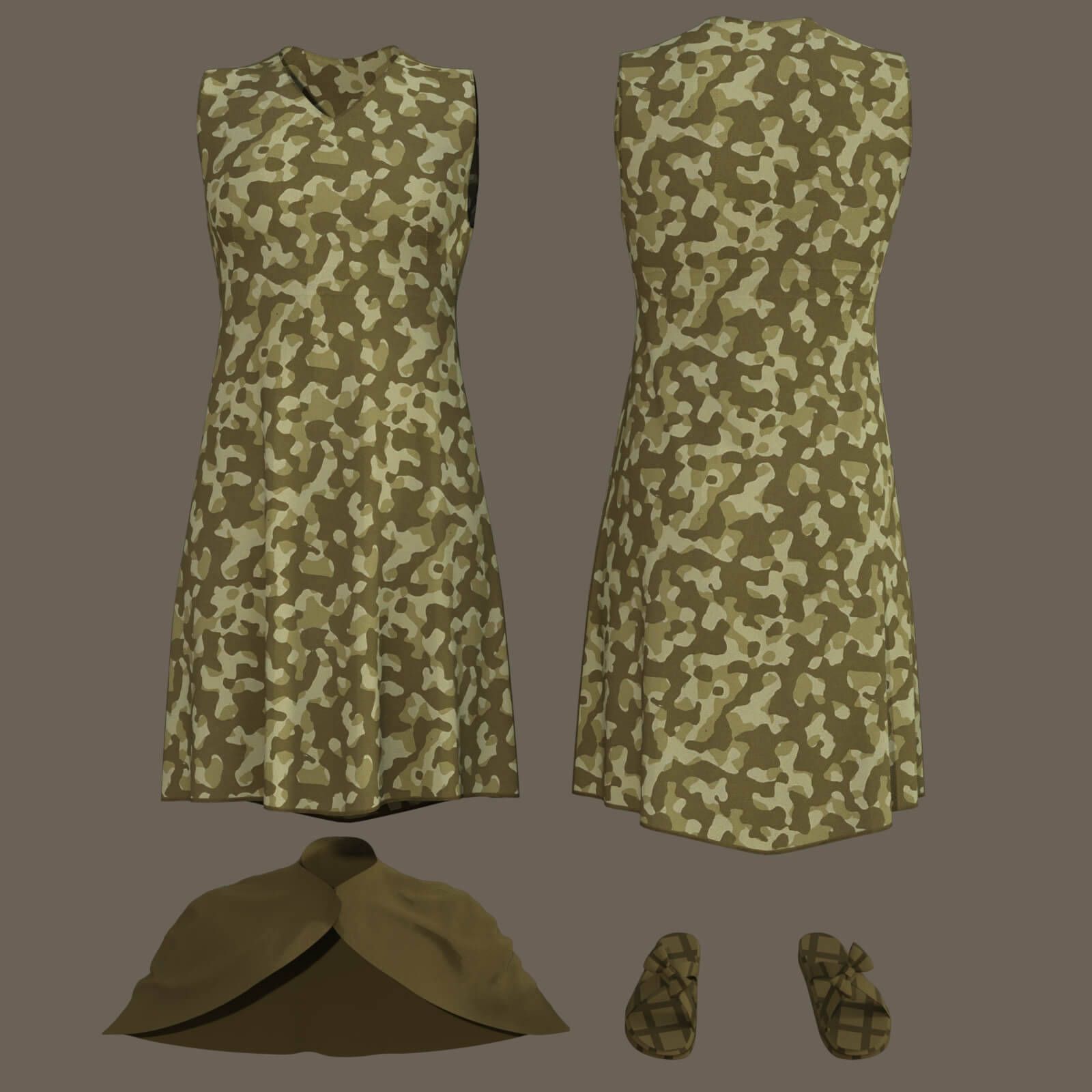 DY Jia Outfit for Genesis 9 (G9F) - Camo-Cool Styles 01-05 3D Material ...
