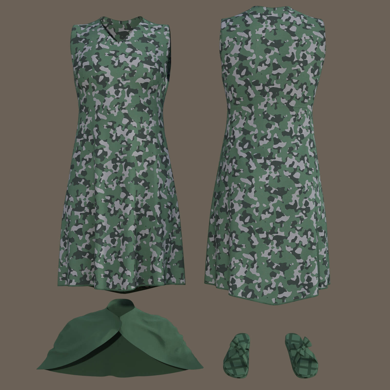 DY Jia Outfit for Genesis 9 (G9F) - Camo-Cool Styles 01-05 3D Material ...