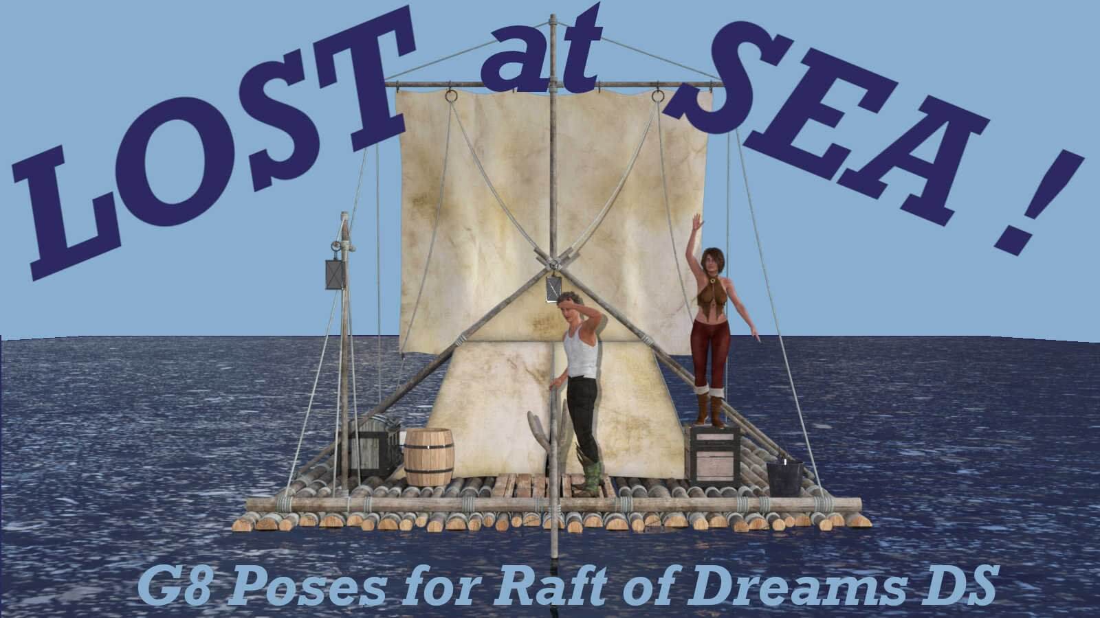 LOST AT SEA Coverpage 3D Render, Digital Art by rolow