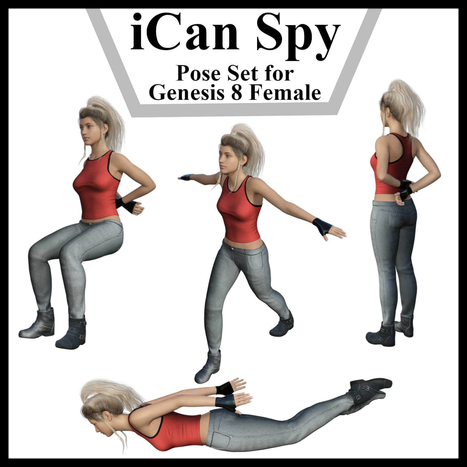 ICan Spy Poses for Genesis 8 Female - Daz Content by rolow