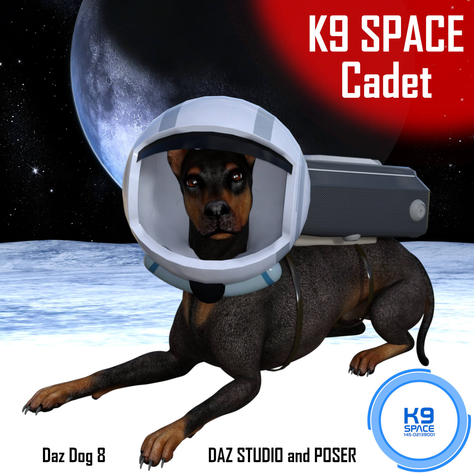 K9 Space Cadet Outfit for Daz Dog 8 (Doberman) by rolow
