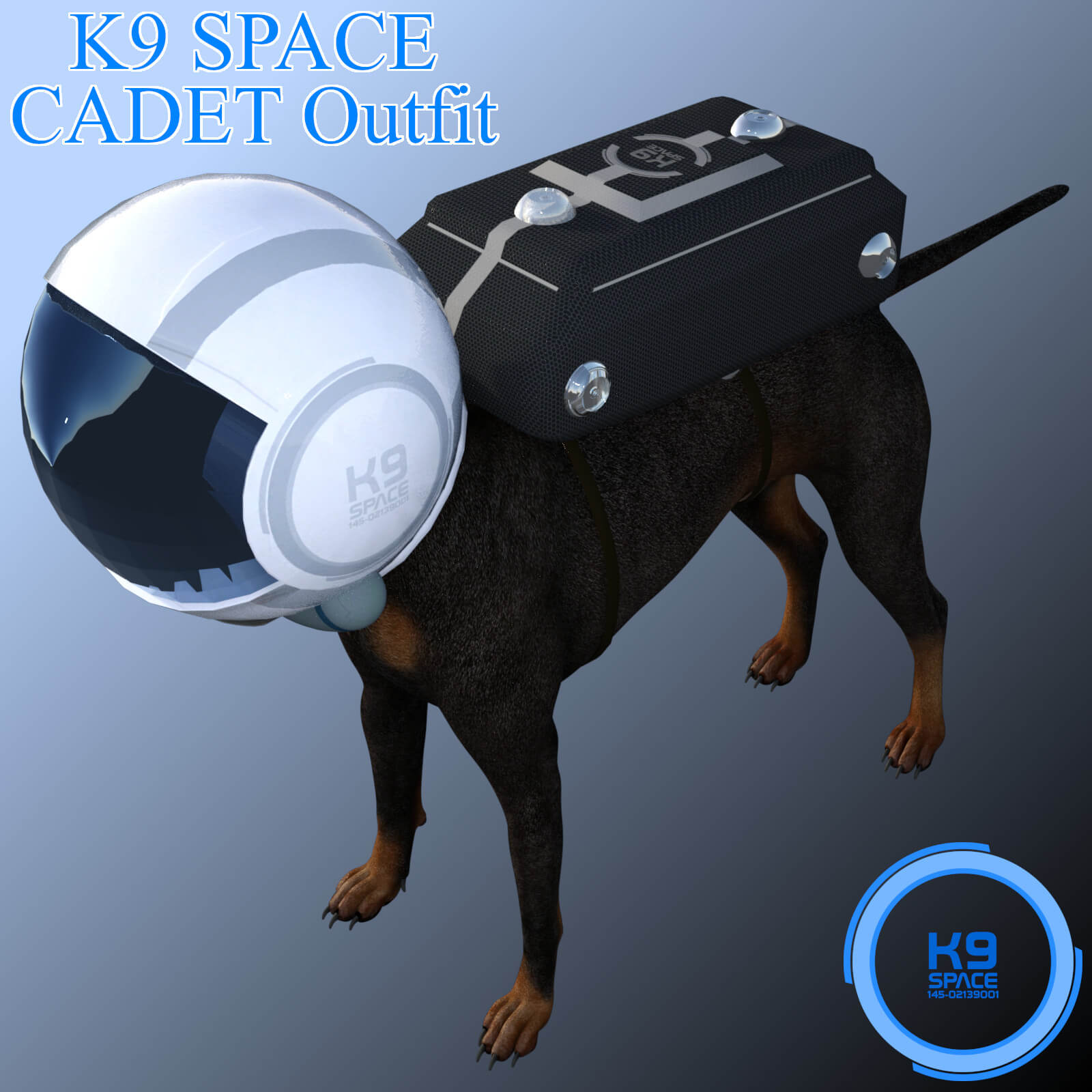 K9 Space Cadet Outfit for Daz Dog 8 (Doberman) by rolow