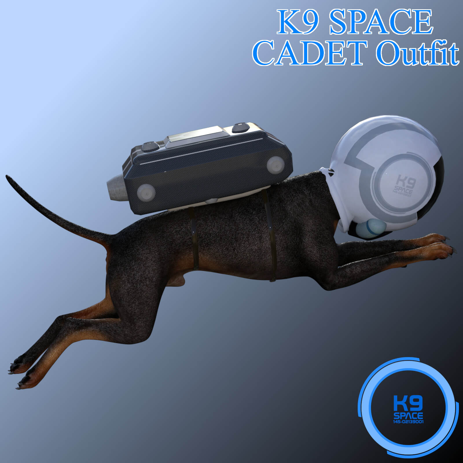 K9 Space Cadet Outfit for Daz Dog 8 (Doberman) by rolow