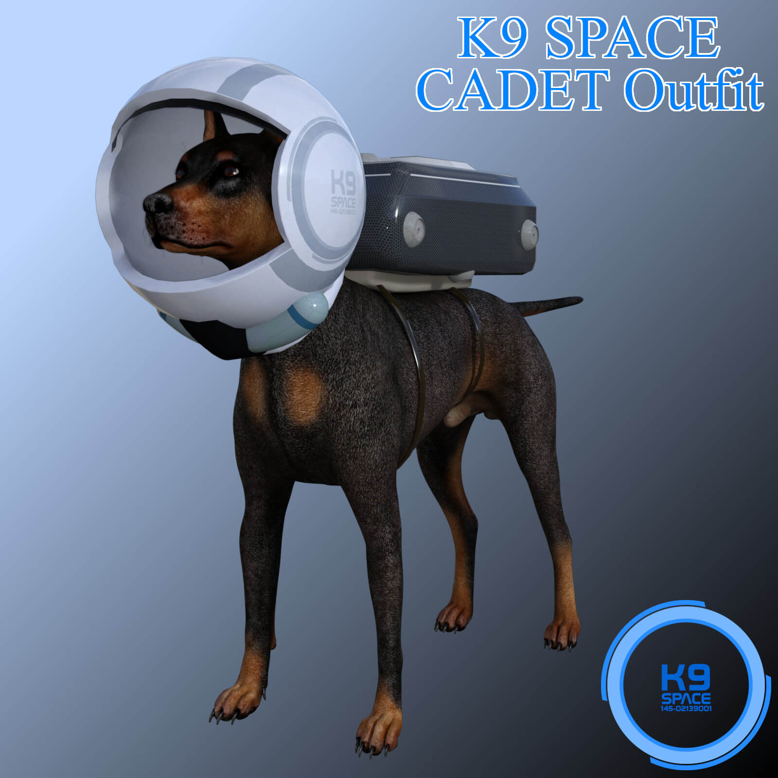K9 Space Cadet Outfit for Daz Dog 8 (Doberman) by rolow