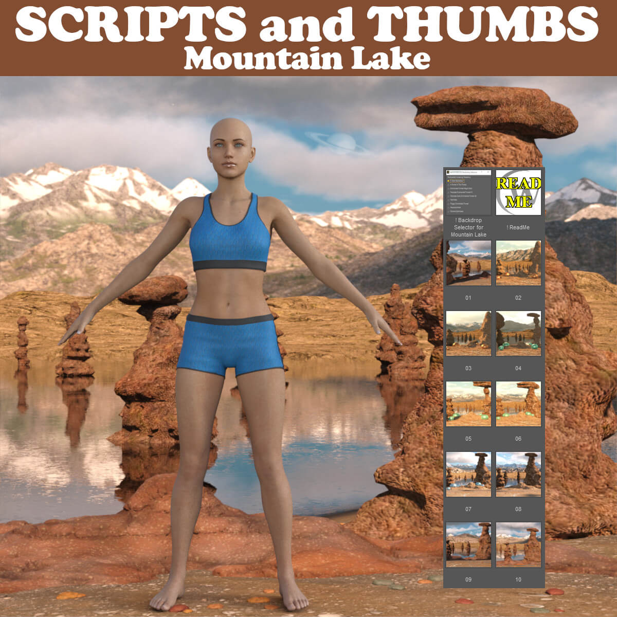 Loading Scripts and Thumbnails for Mountain Lake Daz Studio by rolow