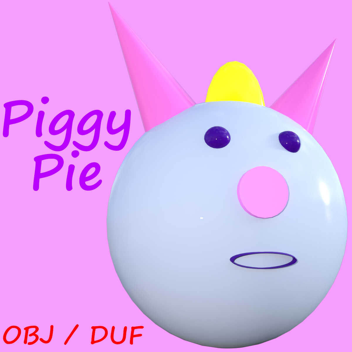 Piggy-Pie in Wavefront OBJ and Daz Studio DUF Formats by rolow