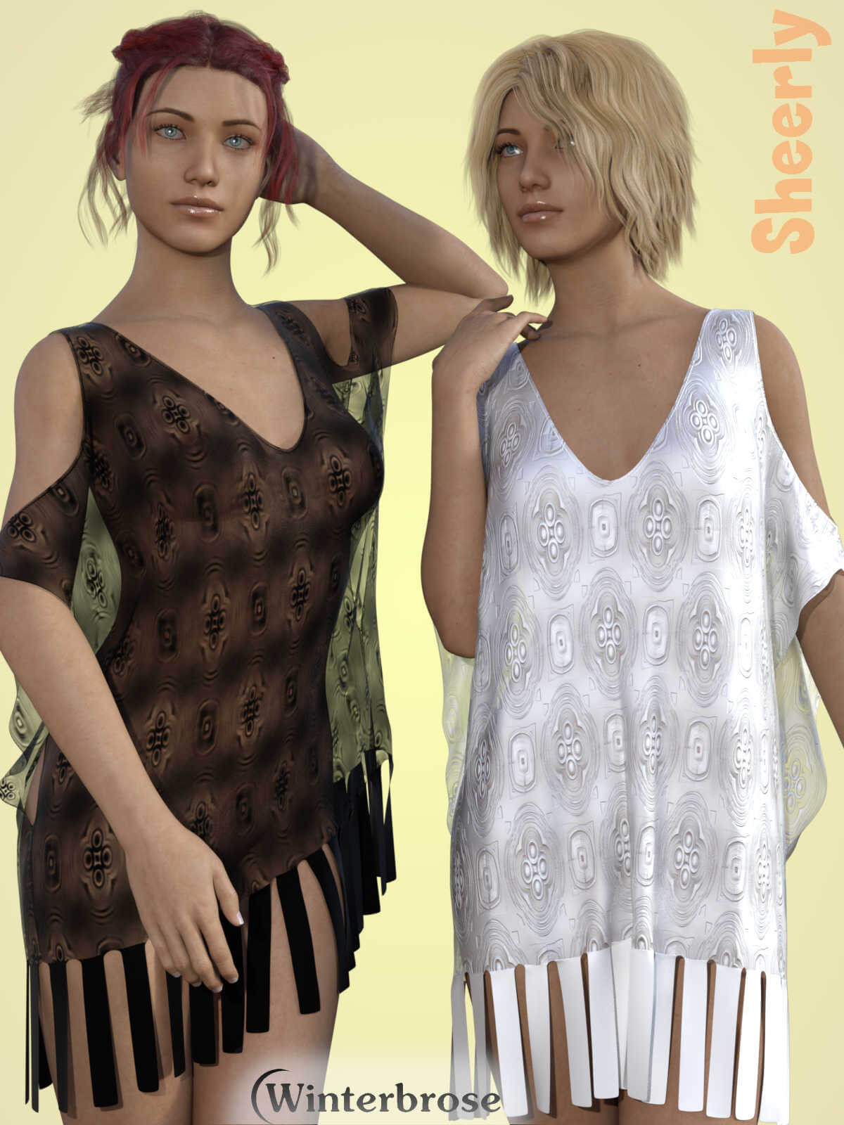 Sheerly Styles for DForce Baggy Beach Dress G8F Daz Studio by rolow