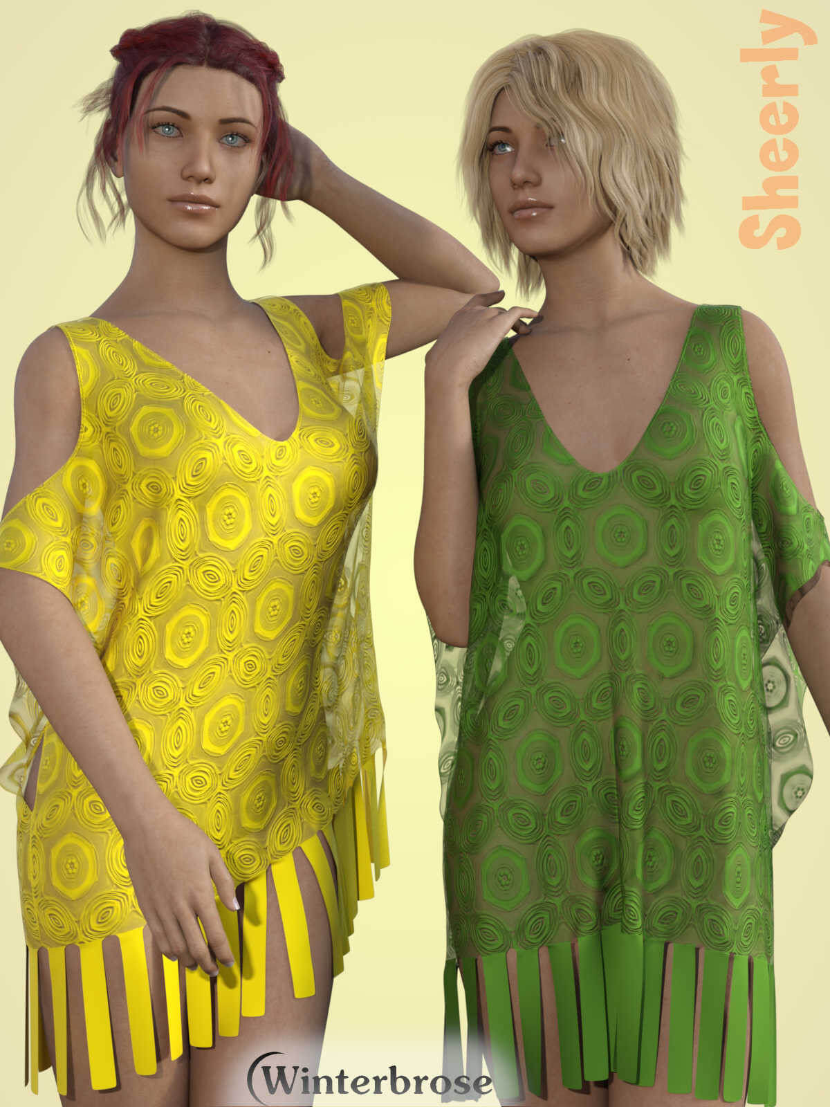 Sheerly Styles for DForce Baggy Beach Dress G8F Daz Studio by rolow
