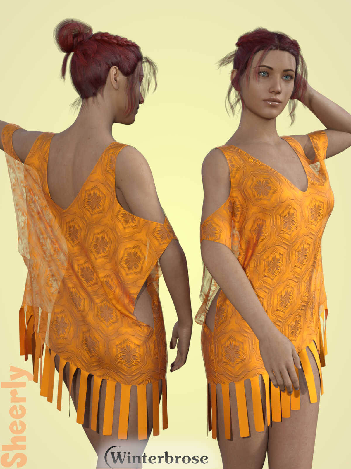 Sheerly Styles for DForce Baggy Beach Dress G8F Daz Studio by rolow