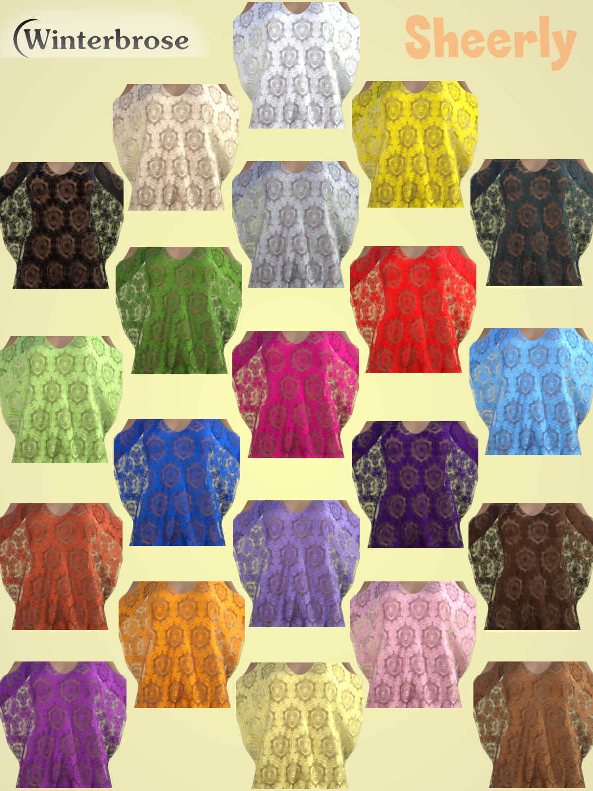 Sheerly Styles for DForce Baggy Beach Dress G8F Daz Studio by rolow