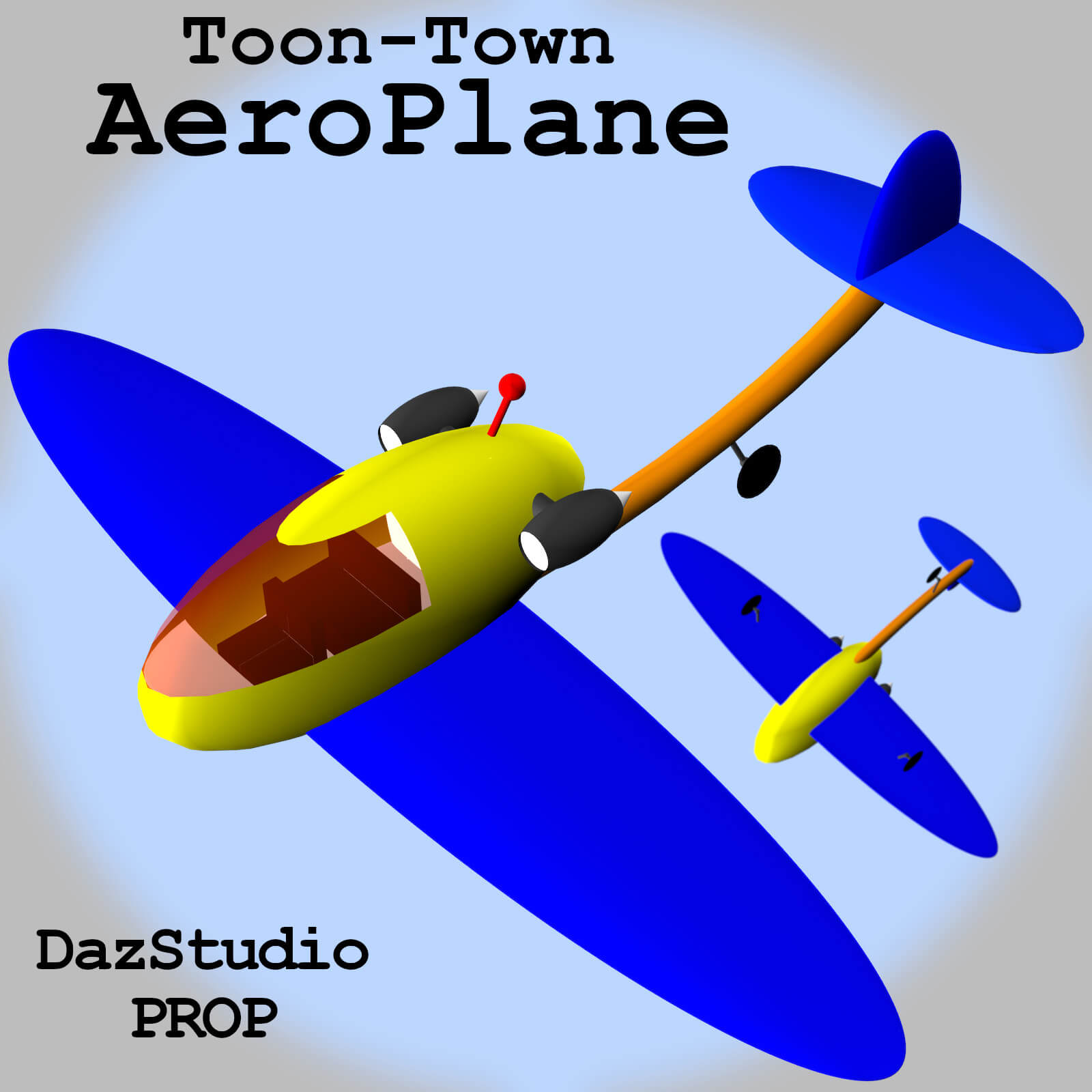 Toon-Town AeroPlane Daz Content by rolow