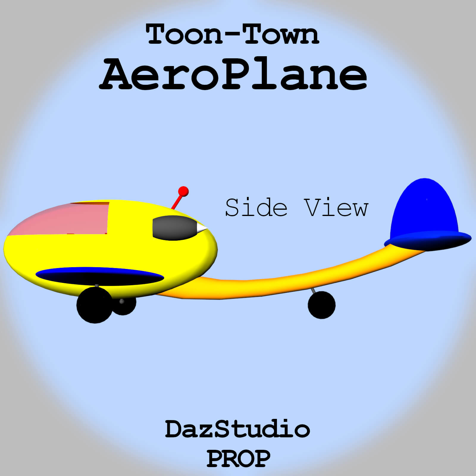 Toon-Town AeroPlane Daz Content by rolow