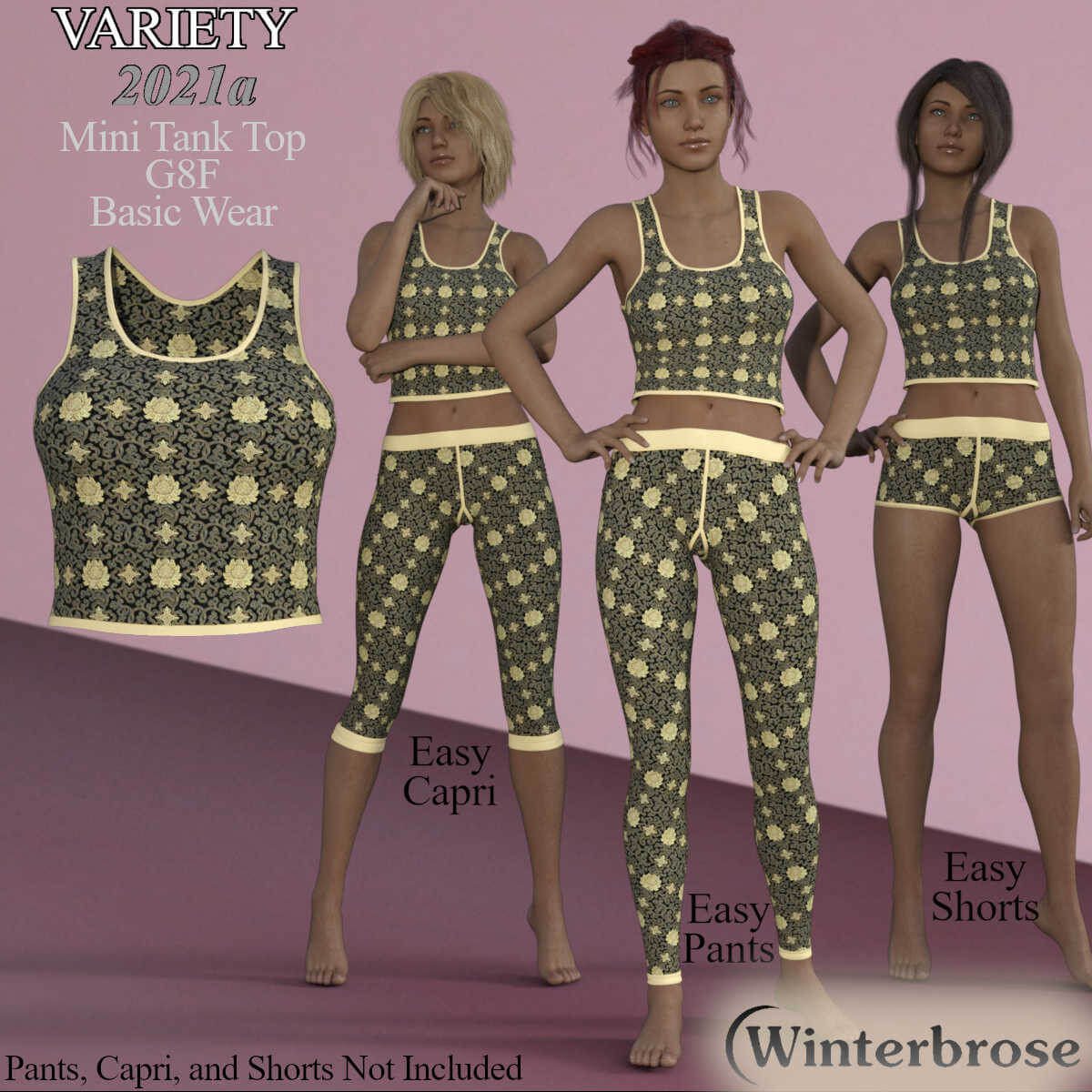 Variety 2021a Styles for Basic Wear 'Mini' Tank Top G8F - Free Daz ...